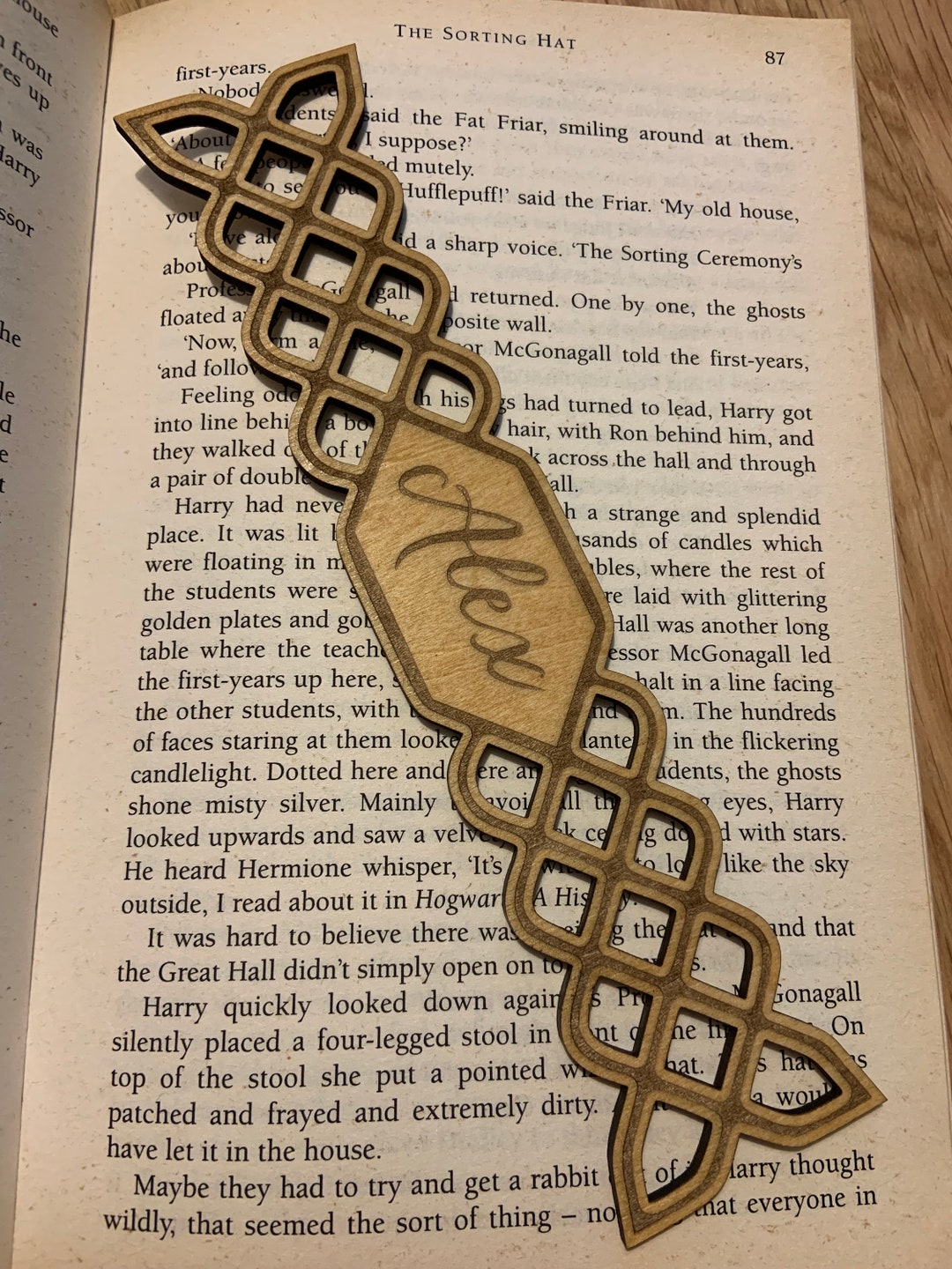 Personalised Norse Style Wooden Bookmark | Nordic Pattern With ...