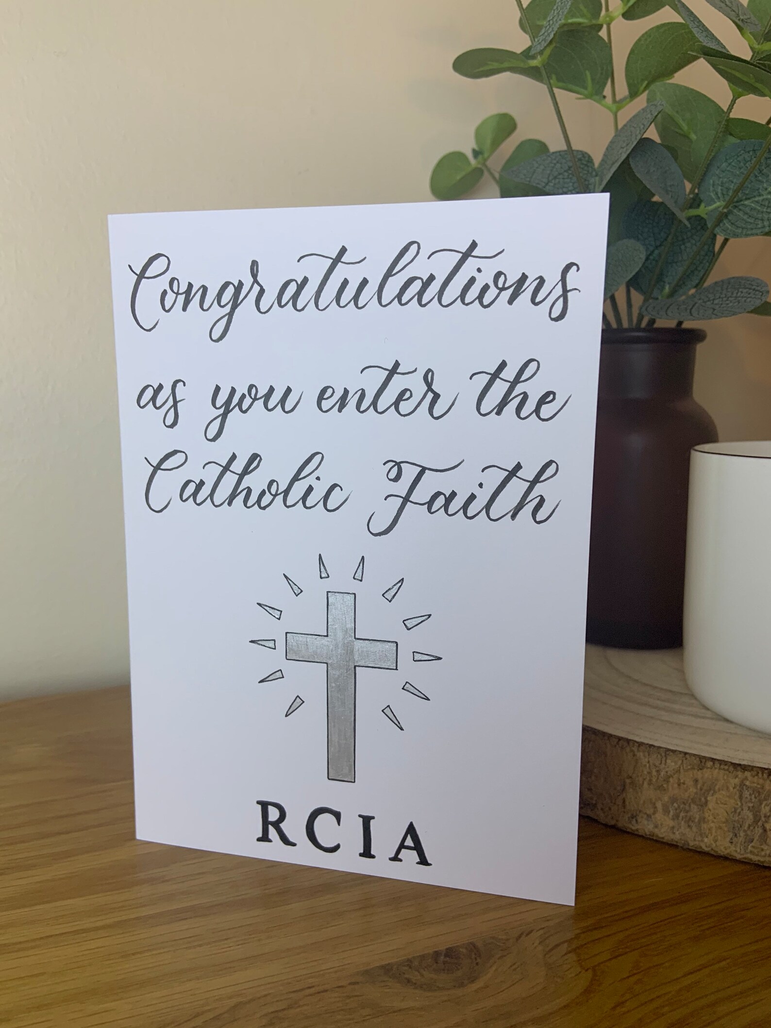 Congratulations as You Enter the Catholic Faith Card | RCIA | Holy ...