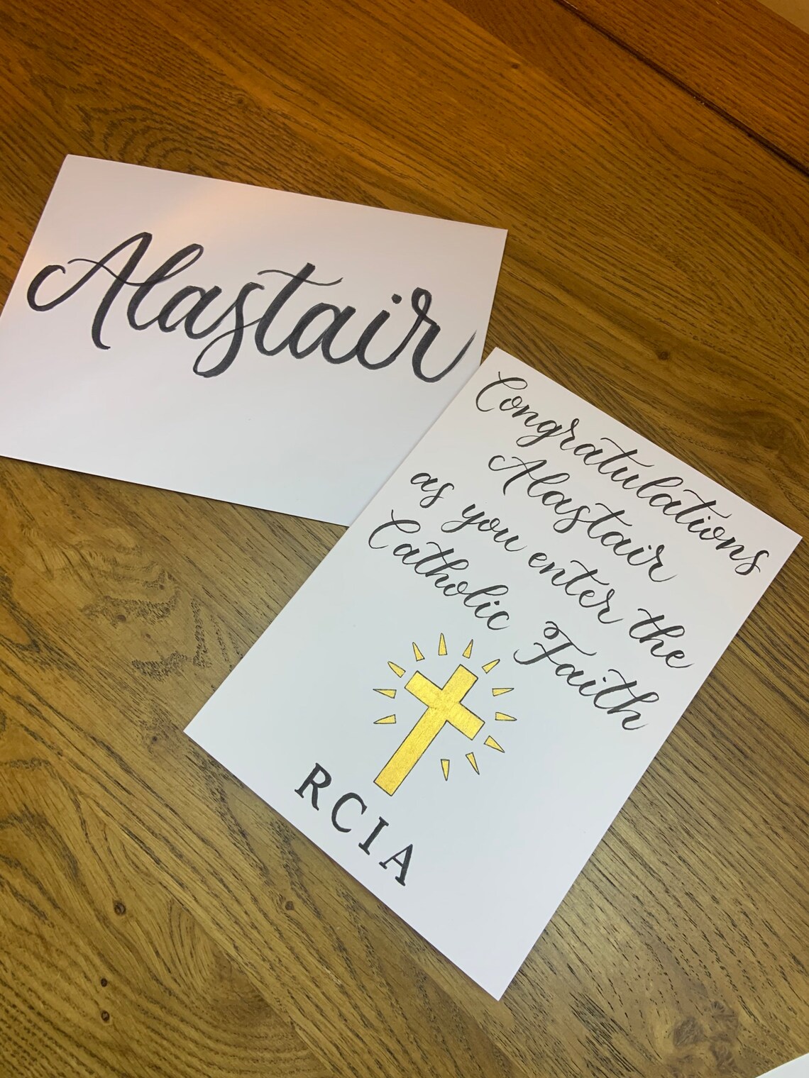 Personalised Congratulations as You Enter the Catholic Faith Card ...