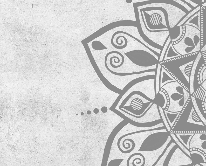 Gray White Mandala Poster Set of 2 Mandala Wall Art Printable - Etsy