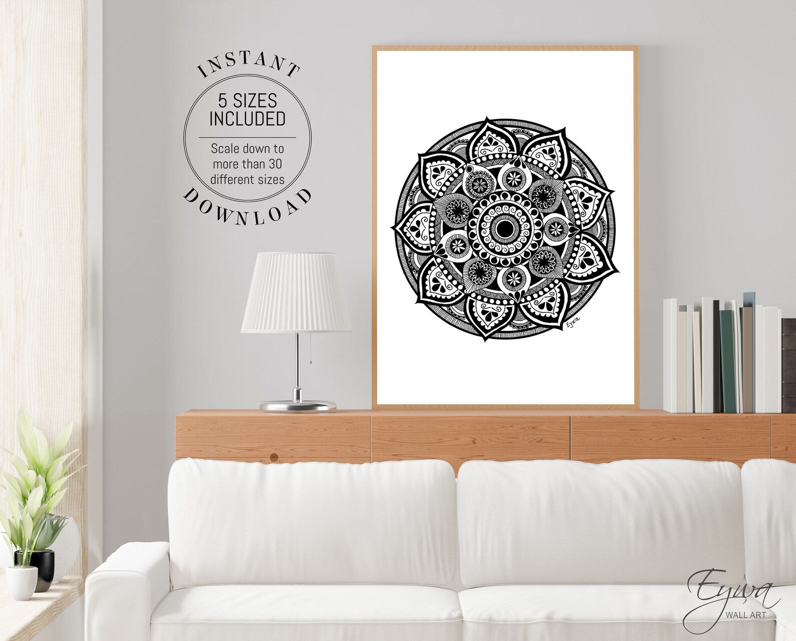 Printable Mandala Zen Wall Art Office Decor Sacred Geometry | Etsy