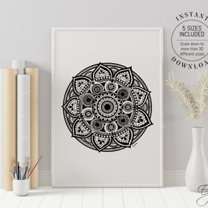 Printable Mandala Zen Wall Art Office Decor Sacred Geometry | Etsy