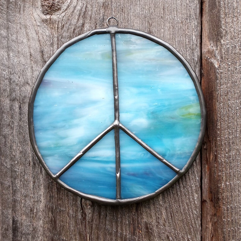 Peace Sign Stained Glass - Etsy