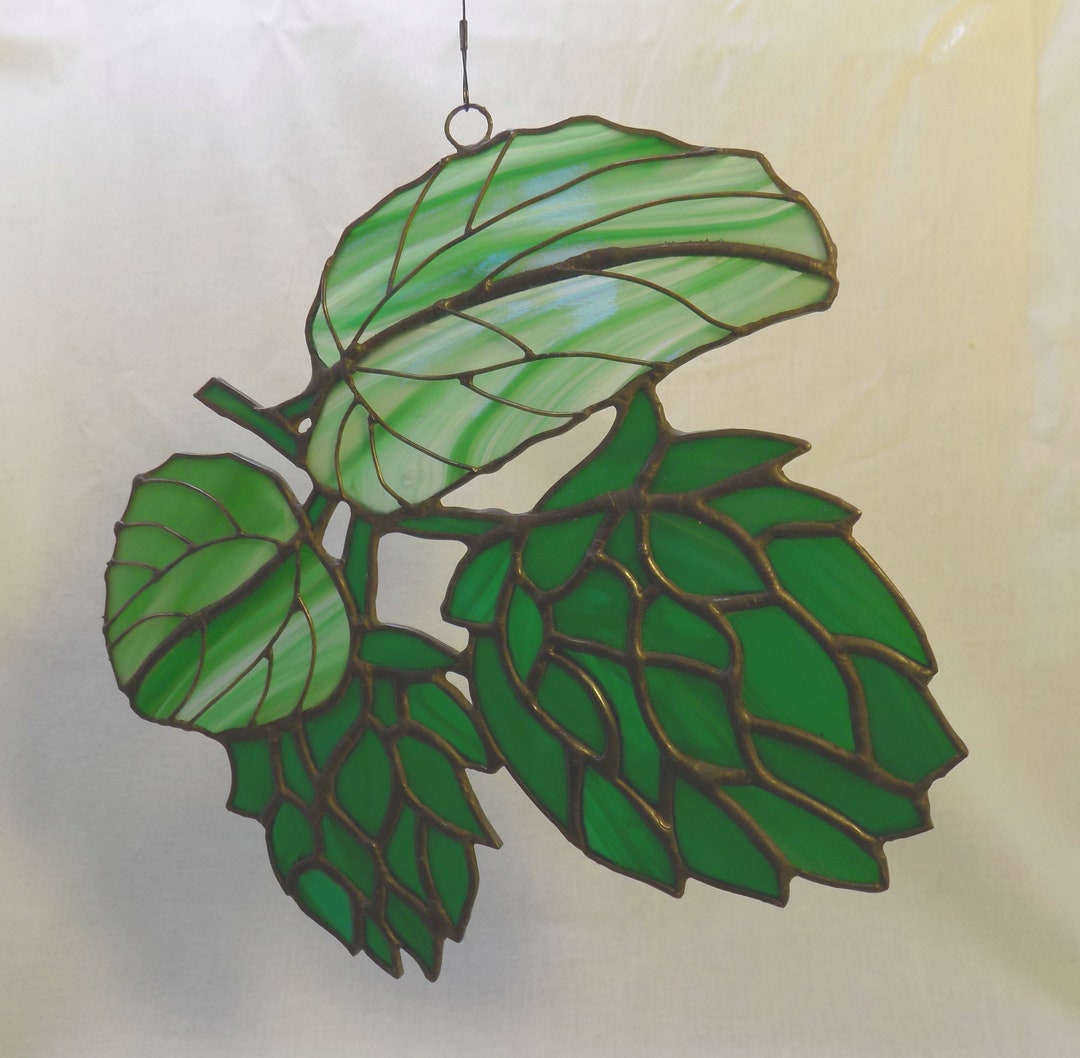 Stained Glass Hops Sun Catcher - Etsy