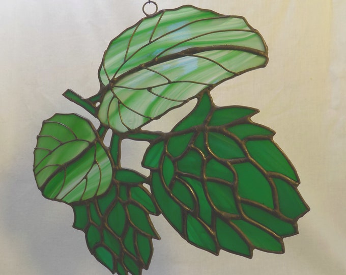 Stained Glass Hops Sun Catcher - Etsy