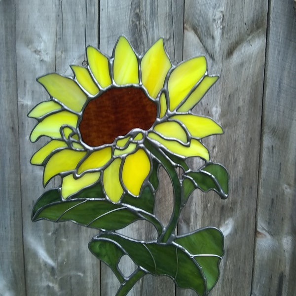 Sunflower Stained Glass Pattern - Etsy