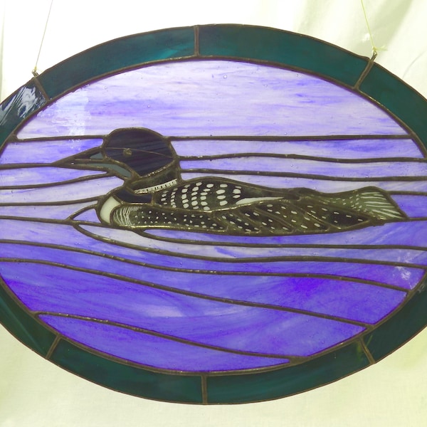 Stained Glass Loon - Etsy