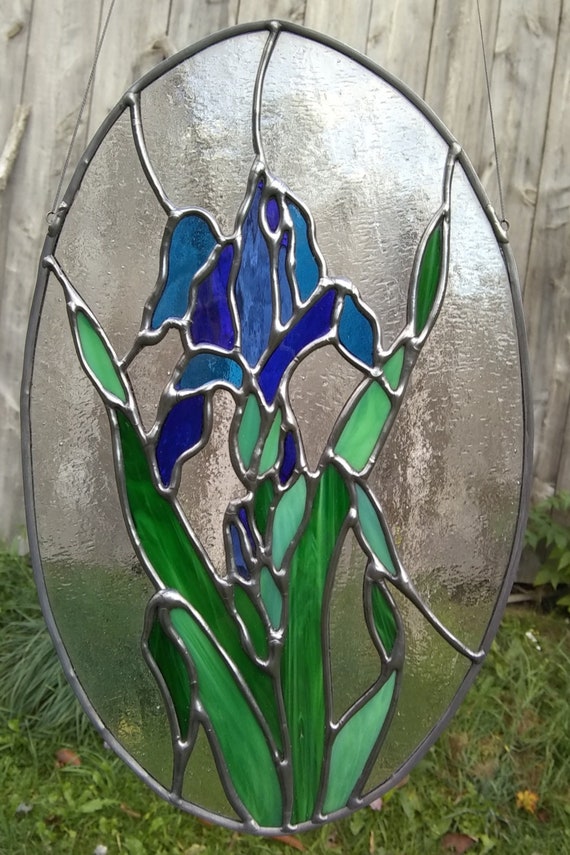 Stained Glass Iris | Etsy