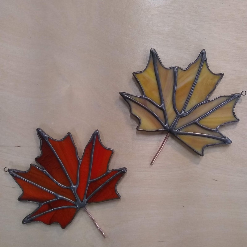 Stained Glass Maple Leaf - Etsy