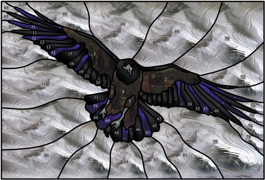 Stained Glass Raven Pattern - Etsy