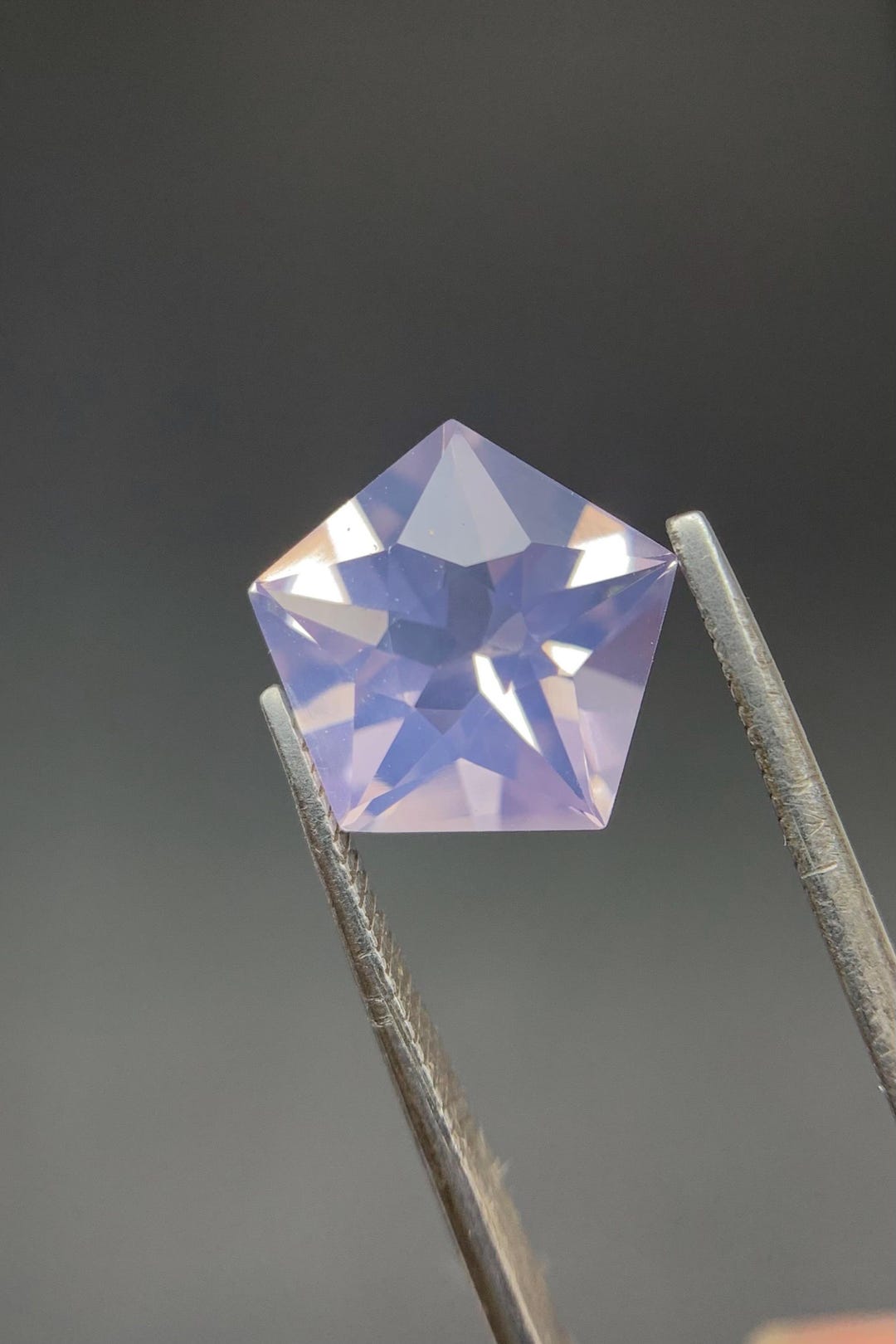 Natural Lavender Quartz Pentagon Shape 9.5x9.5mm 2.30cts Faceted ...