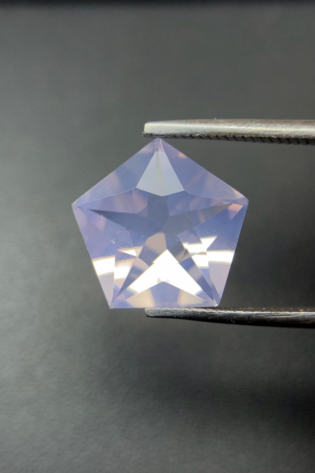 Natural Lavender Quartz Pentagon Shape 10x10mm 2.65cts Faceted Gemstone ...