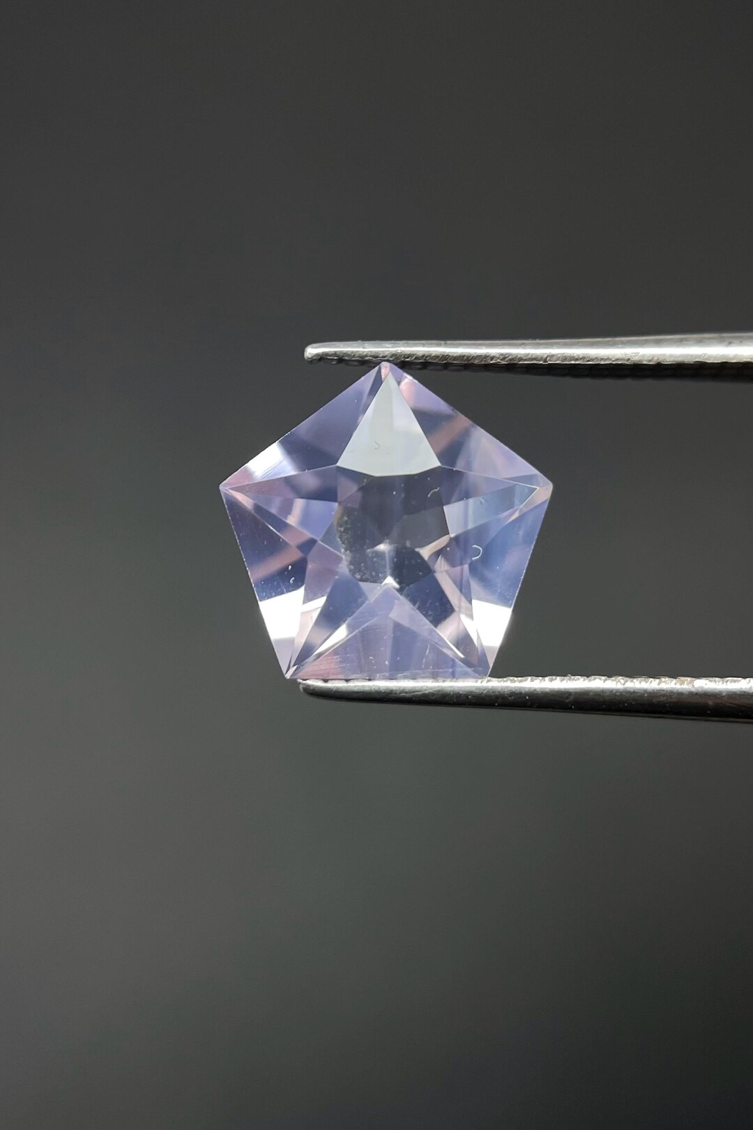Natural Lavender Quartz Pentagon Shape 9.5x9.5mm 2.30cts Faceted ...