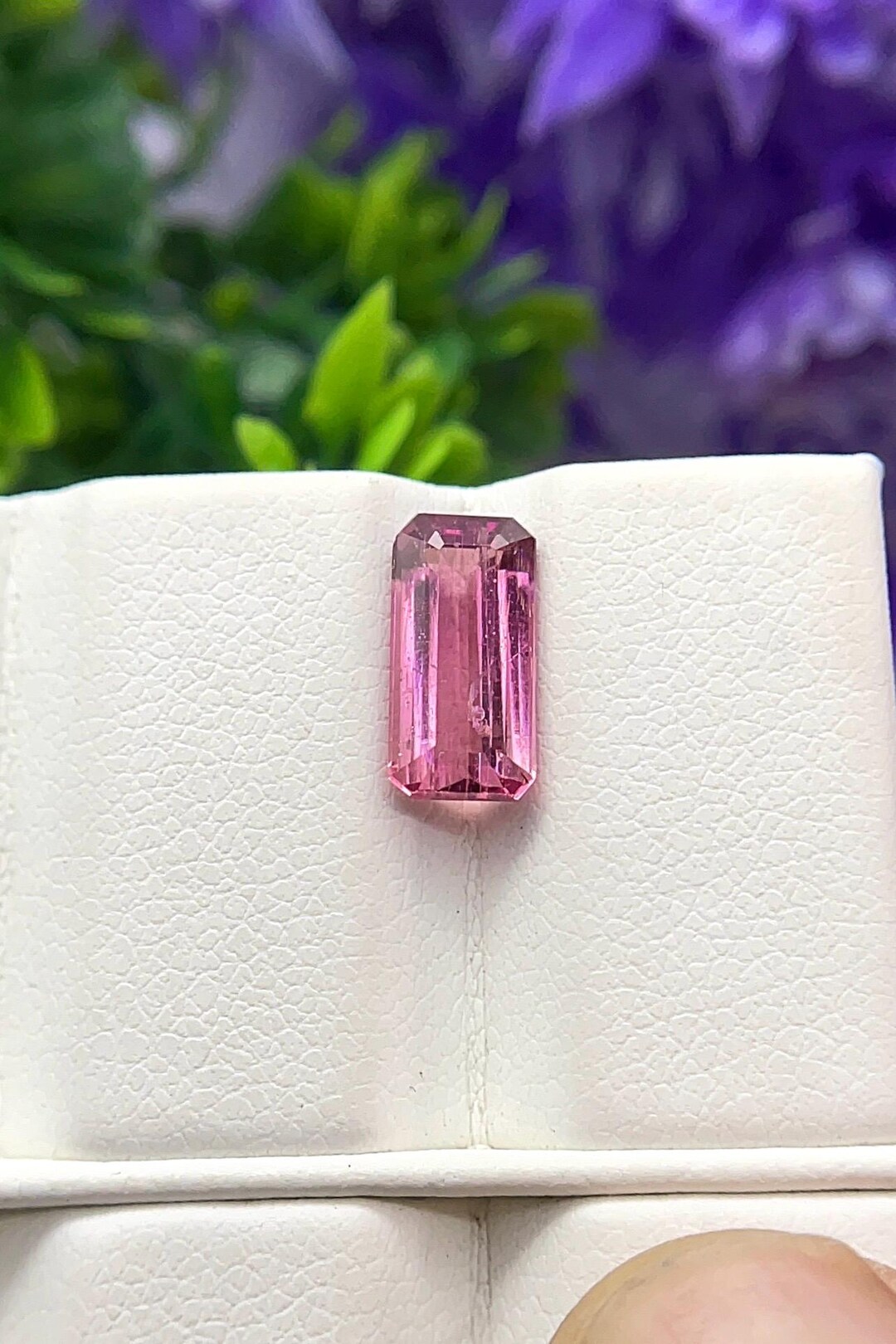 Natural Tourmaline Pink Color Elongated Octagon Shape Bright Pink Color ...
