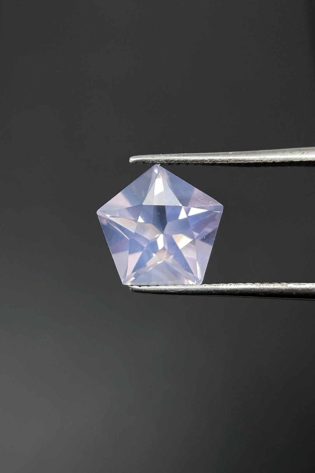 Natural Lavender Quartz Pentagon Shape 9x9mm 2.30cts Faceted Gemstone ...