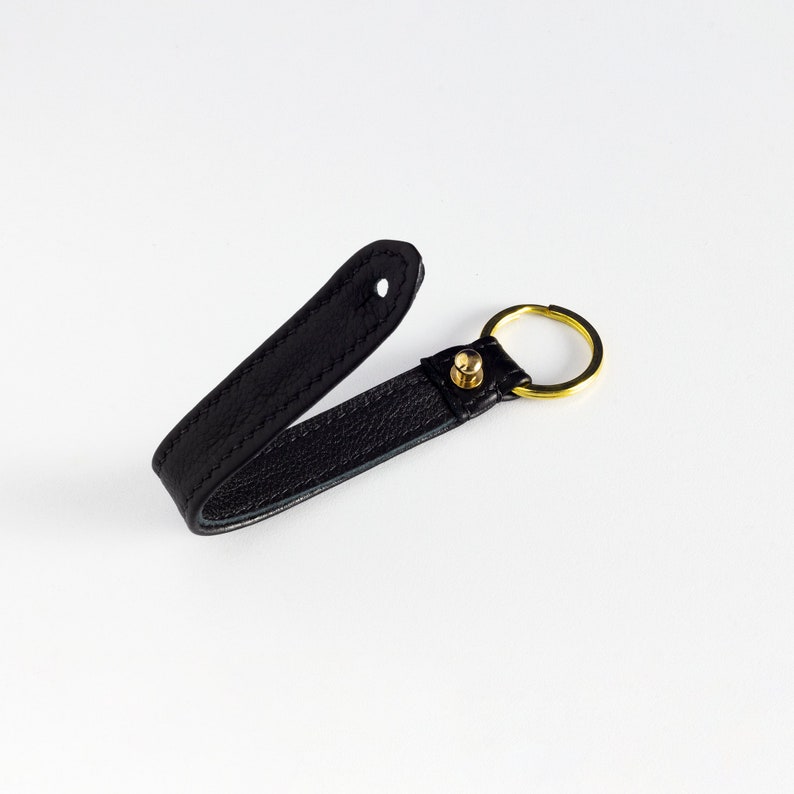 Made to Order Calfskin Leather Belt Loop Keychain, Spanish Full Grain ...