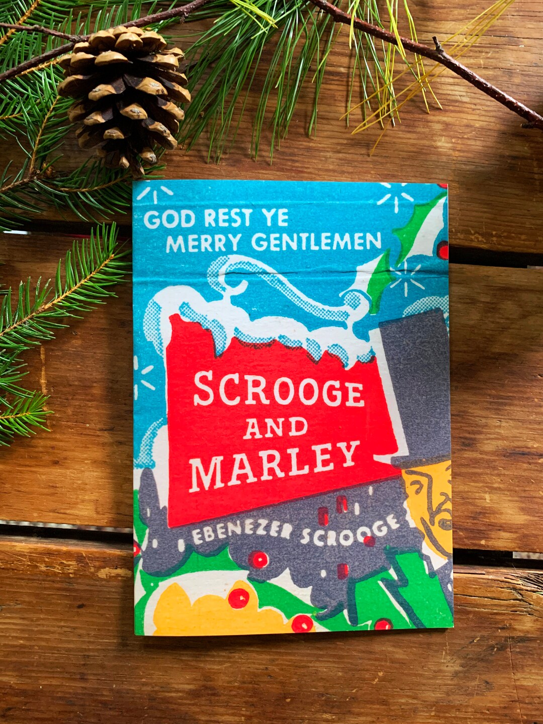 SCROOGE AND MARLEY : A Christmas Carol Card - Unique Vintage Matchbook ...