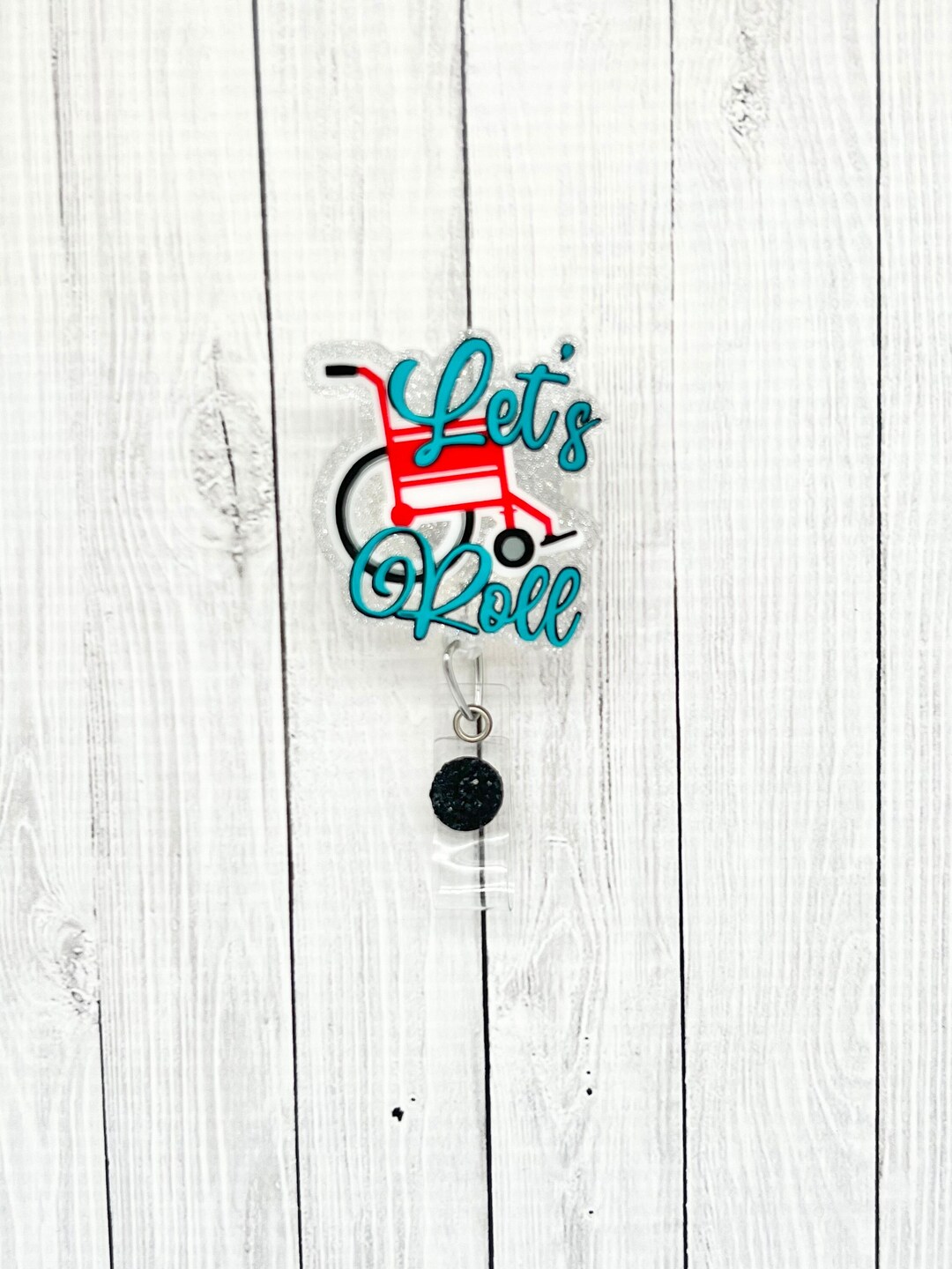 Let's Roll Badge Reel, Wheelchair Badge Reel, Transport Department ...