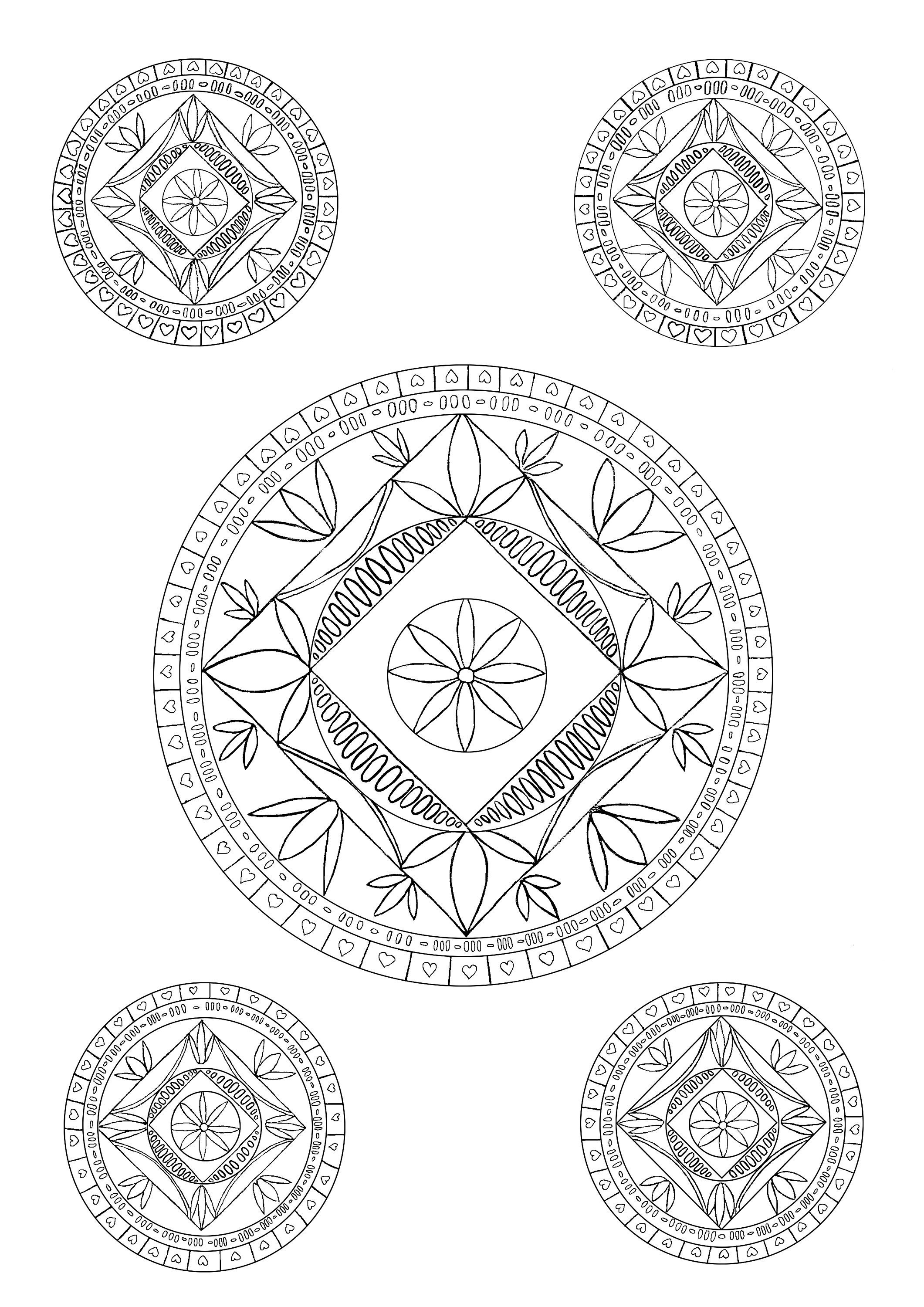 Circular Pattern Colouring Page - Etsy