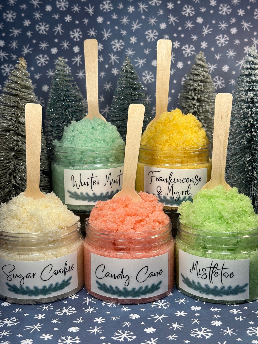 Christmas Sugar Scrubs for Hand, Feet and Body, Emulsified Sugar Scrub ...