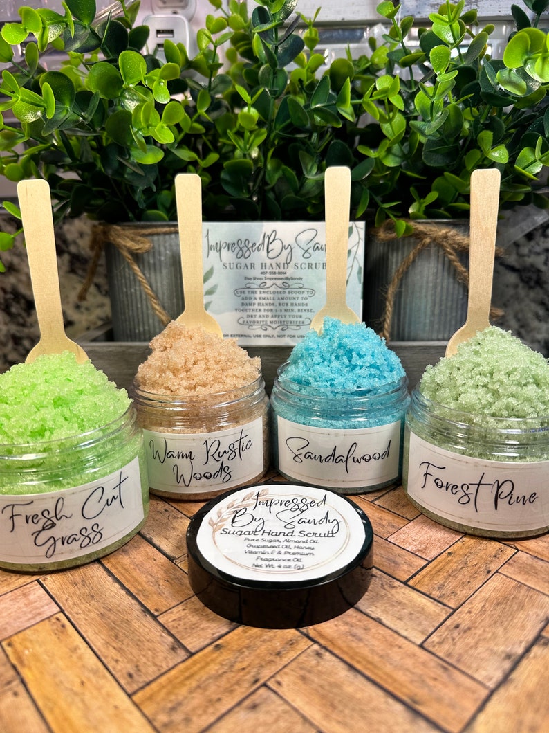 Men's Sugar Scrub: Natural Hand, Body, and Foot Exfoliator (4oz) - Etsy