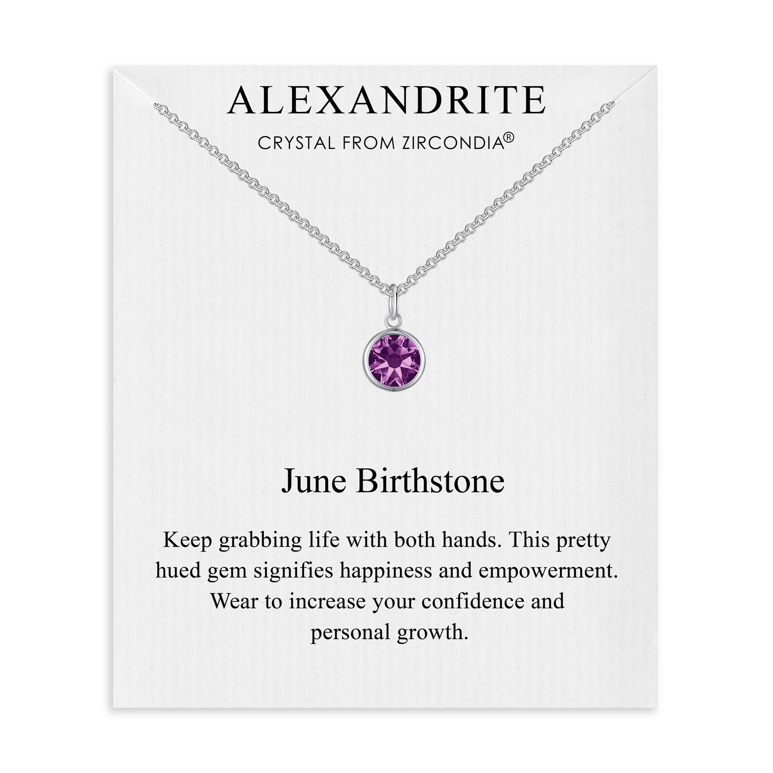 June alexandrite Birthstone Necklace Created With Zircondia® - Etsy UK