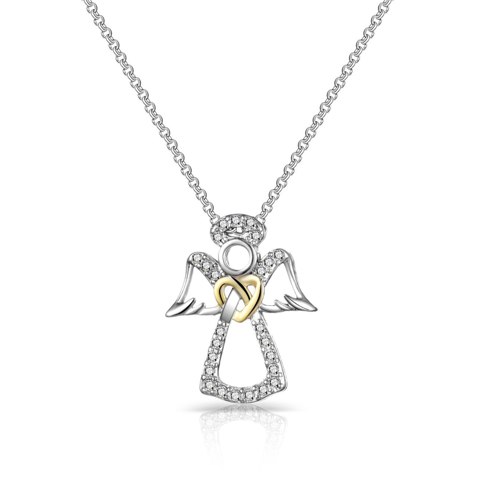 Guardian Angel Necklace Created With Zircondia® Crystals by - Etsy