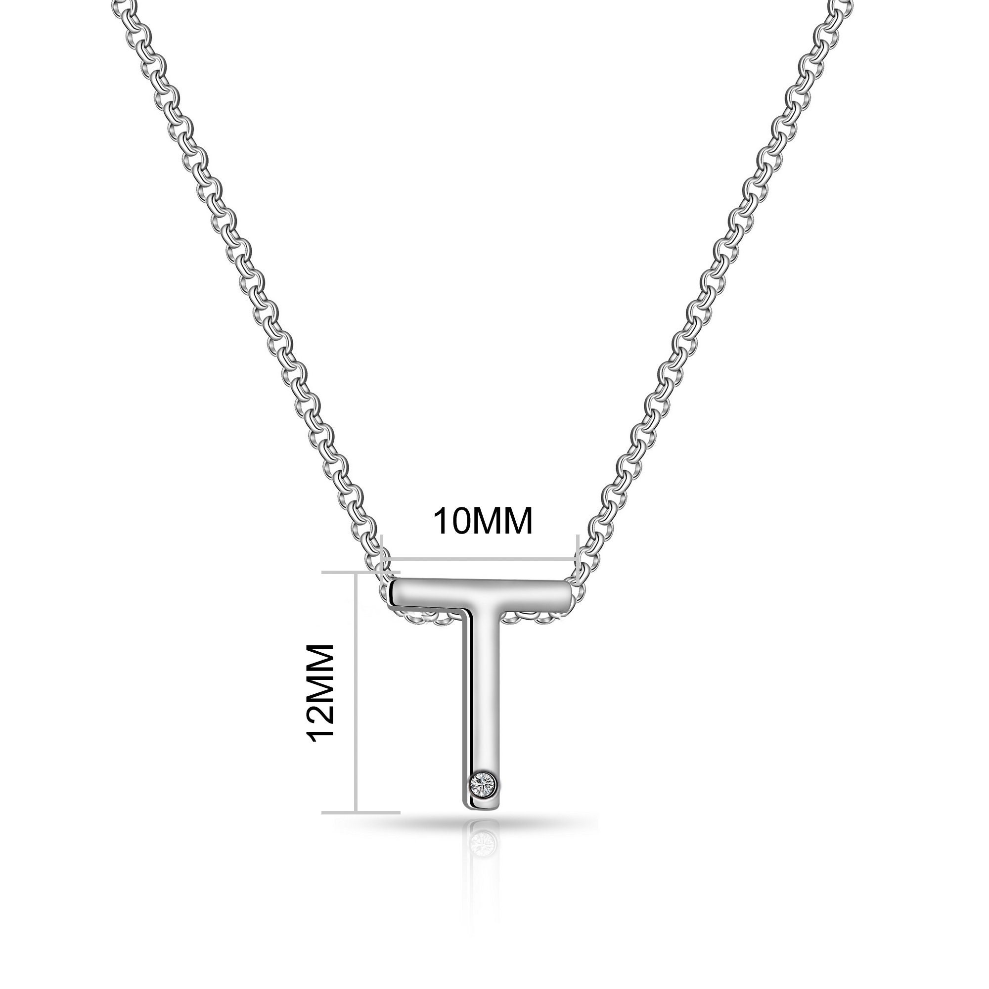Initial Necklace Letter T Created With Swarovski® Crystals by | Etsy