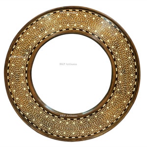 Inlaid Round Frame|inlaid Mirror Frame| India Antique Frame|bone Inlay ...