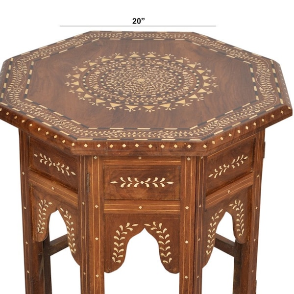 Bone Inlay End Table - Etsy