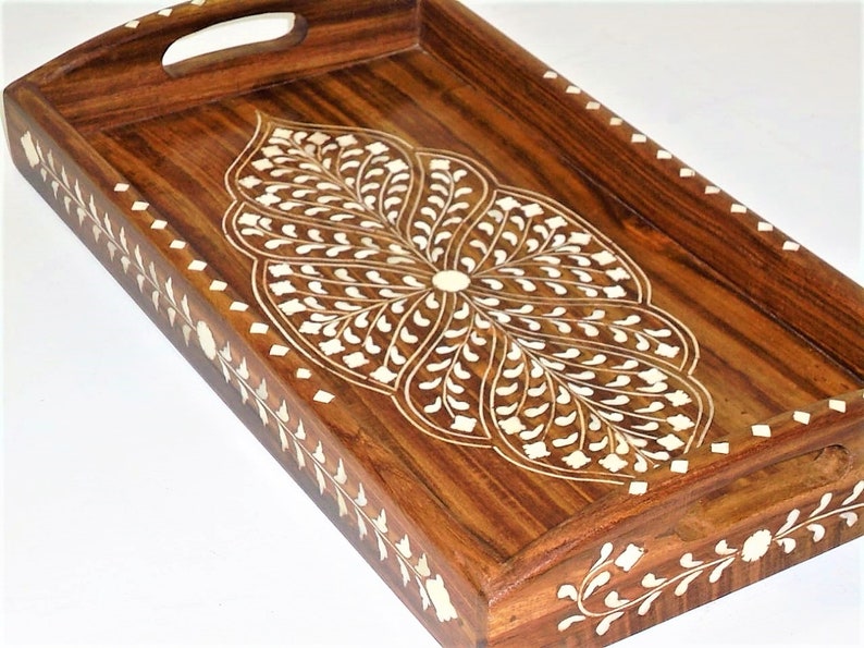 Inlaid Serving Trayinlay Decorative Tray - Etsy