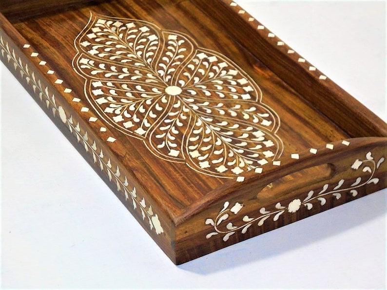 Inlaid Serving Trayinlay Decorative Tray - Etsy