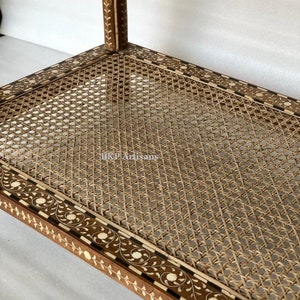 Two Tier Inlay Table| Rattan Cane Inlaid Table| Bone Inlay | India ...