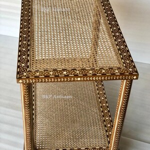 Two Tier Inlay Table| Rattan Cane Inlaid Table| Bone Inlay | India ...