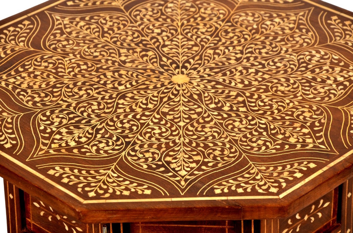 Inlay Coffee Tableinlaid Coffee Table | Etsy