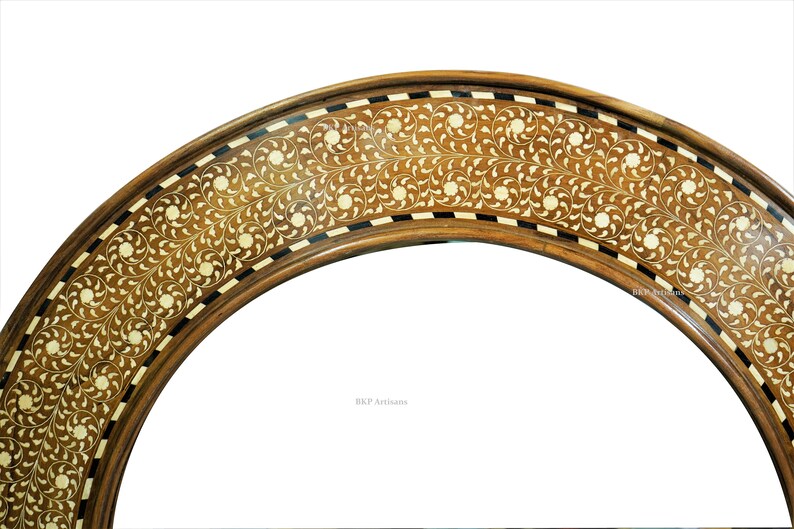 Inlaid Round Frameinlaid Mirror Frame India Antique - Etsy