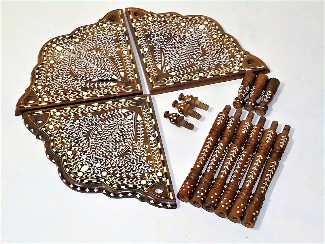 3 Tier |inlay Table|bone Inlay|bone Inlaid Corner Table |indian ...