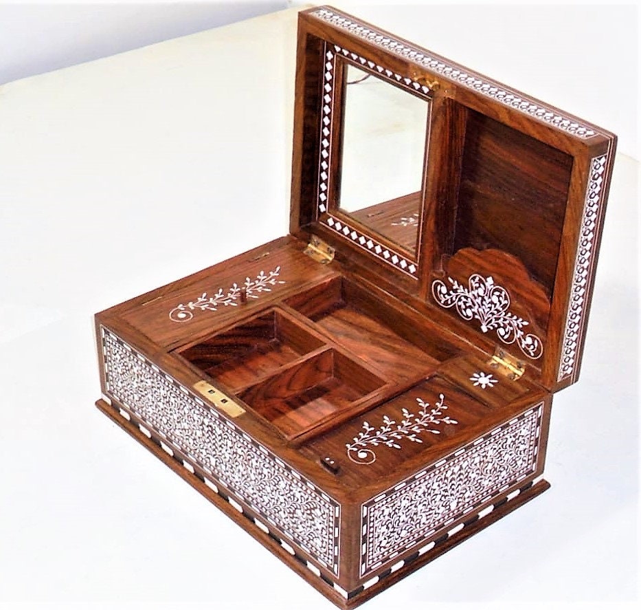Inlay Jewelry Box Acrylic inlayHandmadeJewlery Organizer | Etsy