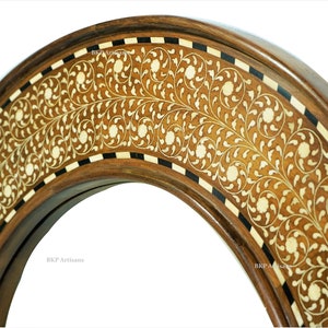 Inlaid Round Frame|inlaid Mirror Frame| India Antique Frame|bone Inlay ...