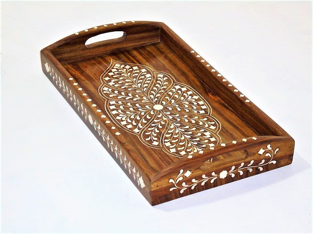 Inlaid Serving Trayinlay Decorative Tray - Etsy