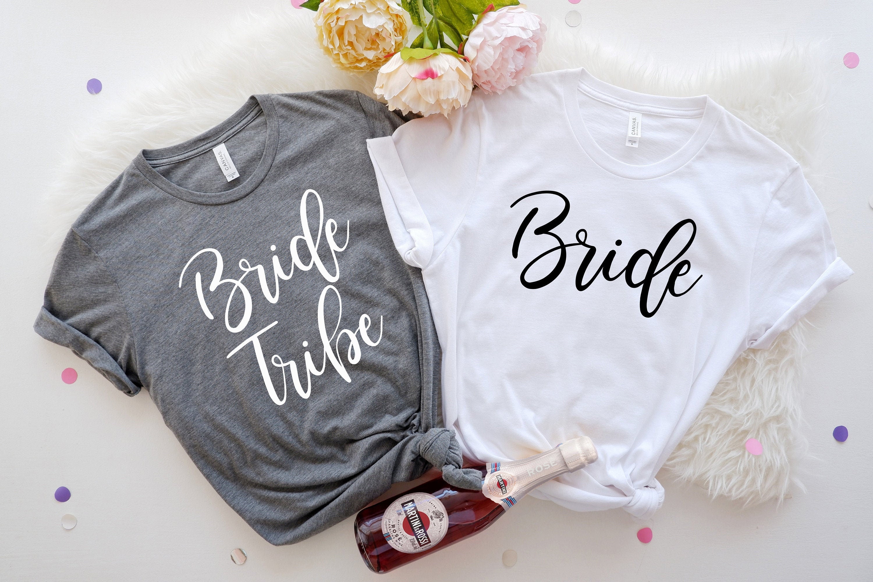 Bride And Bride Tribe Bachelorette Party Graphic T Shirts For Women