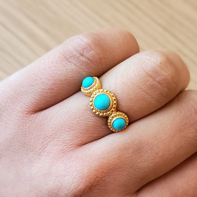 Turquoise Gold Ring - Etsy