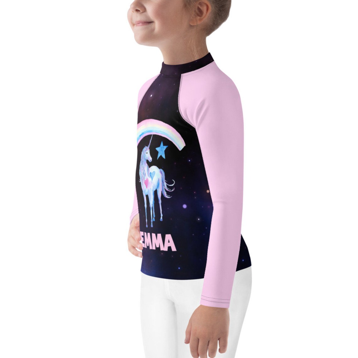 Girls Rash Guard Personalized Kids Rash Guard Unicorn - Etsy