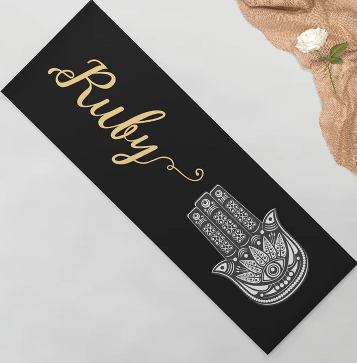 Yoga Mat, Hamsa Decor Custom Yoga Mat, Unique Yoga Mat, Personalized ...