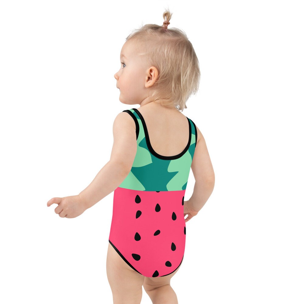 Cute Watermelon Swimsuit One Piece Girls Swimsuit Birthday | Etsy
