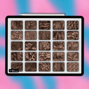 Procreate Hair Brushes Procreate Hair Texture Brushes Procreate Curly ...