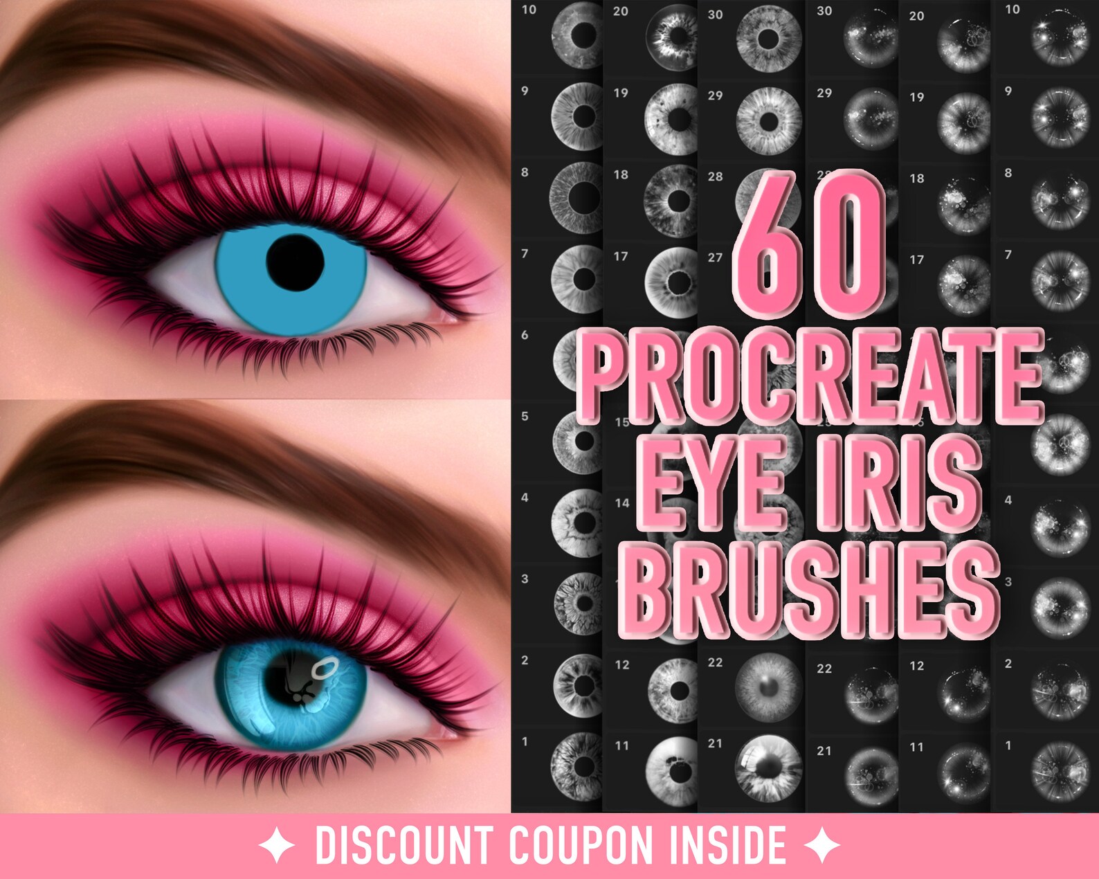 Procreate Eye Stamp Brushes Procreate Eyes Iris Procreate | Etsy