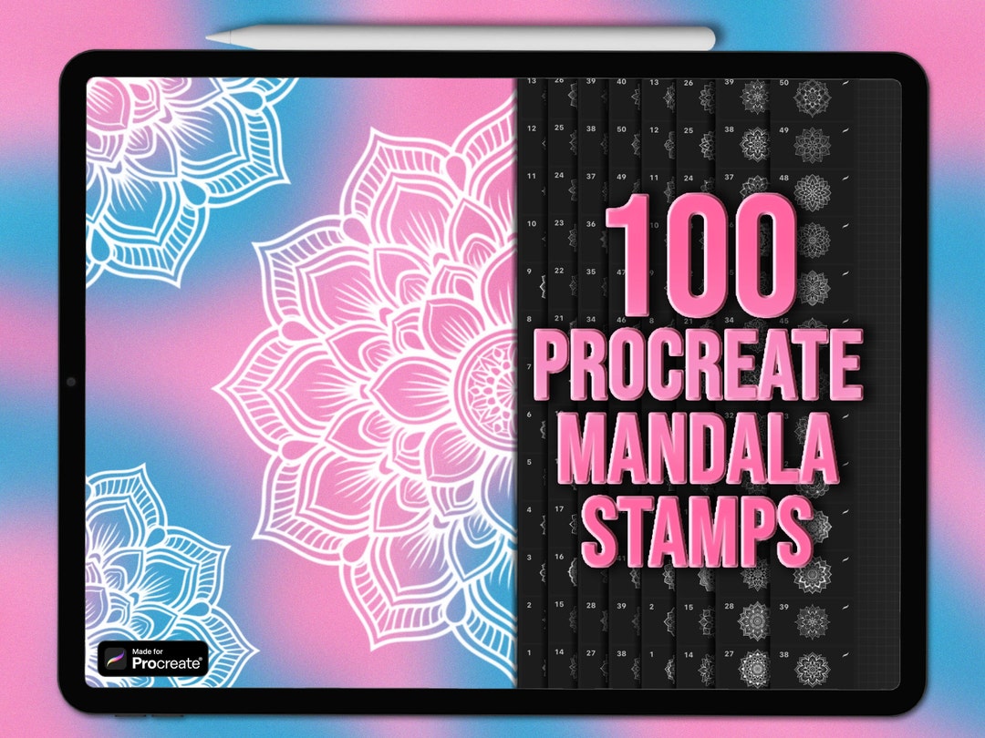 Mandala Procreate Stamps | Procreate Mandala Stamps | Mandala Procreate ...