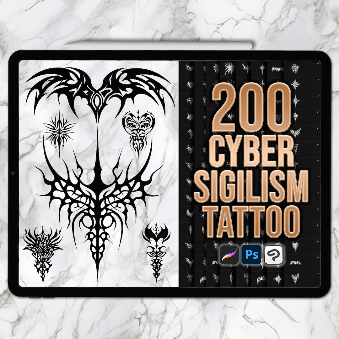 Cybersigilism Tattoo Stamps. Procreate Cybersigilism Tattoo Stamps ...