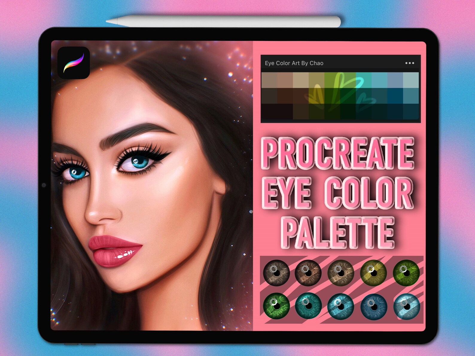 Procreate Color Palette Procreate Eye Color Palette - Etsy